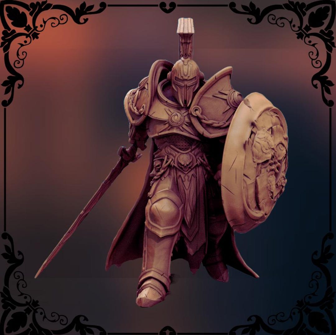 Radiant Legion Shield Walk Dnd Miniature Resin 3D Printed Fantasy RPG ...