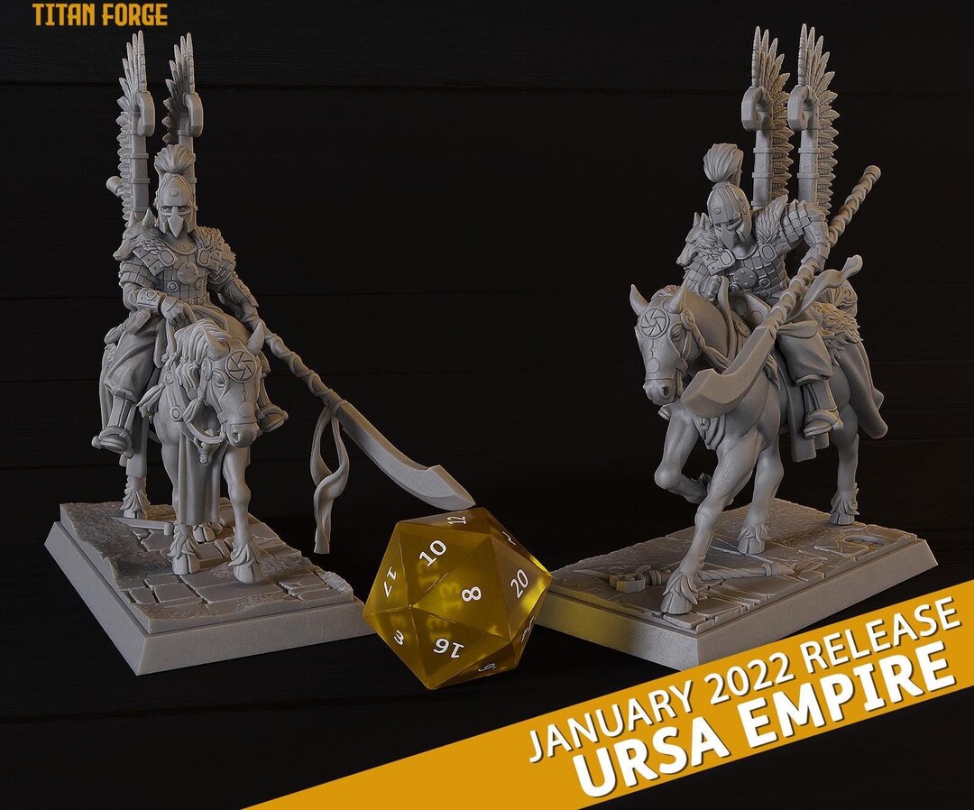 Dnd Mini Figurine Imperial Hussars Group Horses: 3D Printed Resin ...