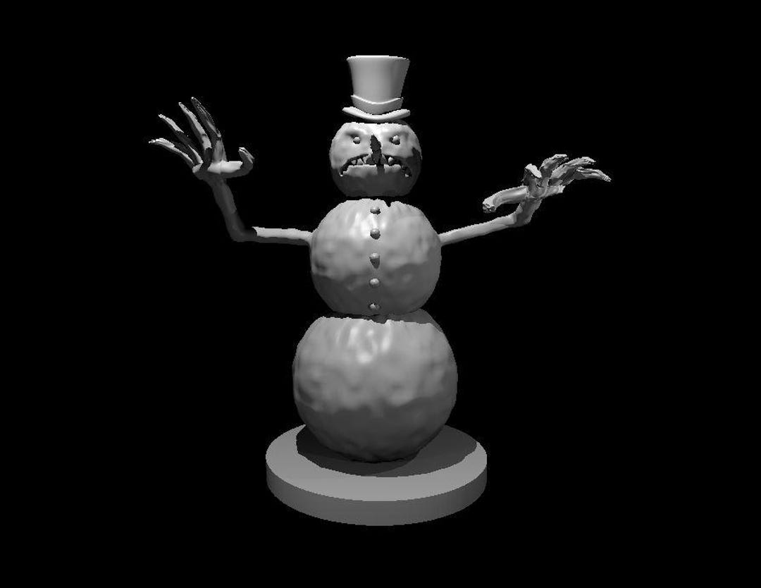 Dnd Mini Figurine Snowman: 3D Printed Resin Dungeons and Dragons ...