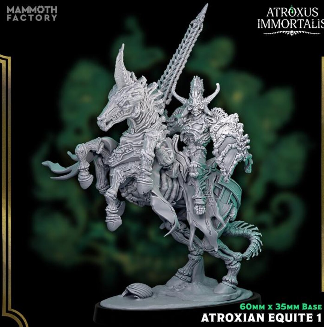Dnd Mammoth Factory Minifig Atroxian Equite Mini Figurine Resin 3D - Etsy