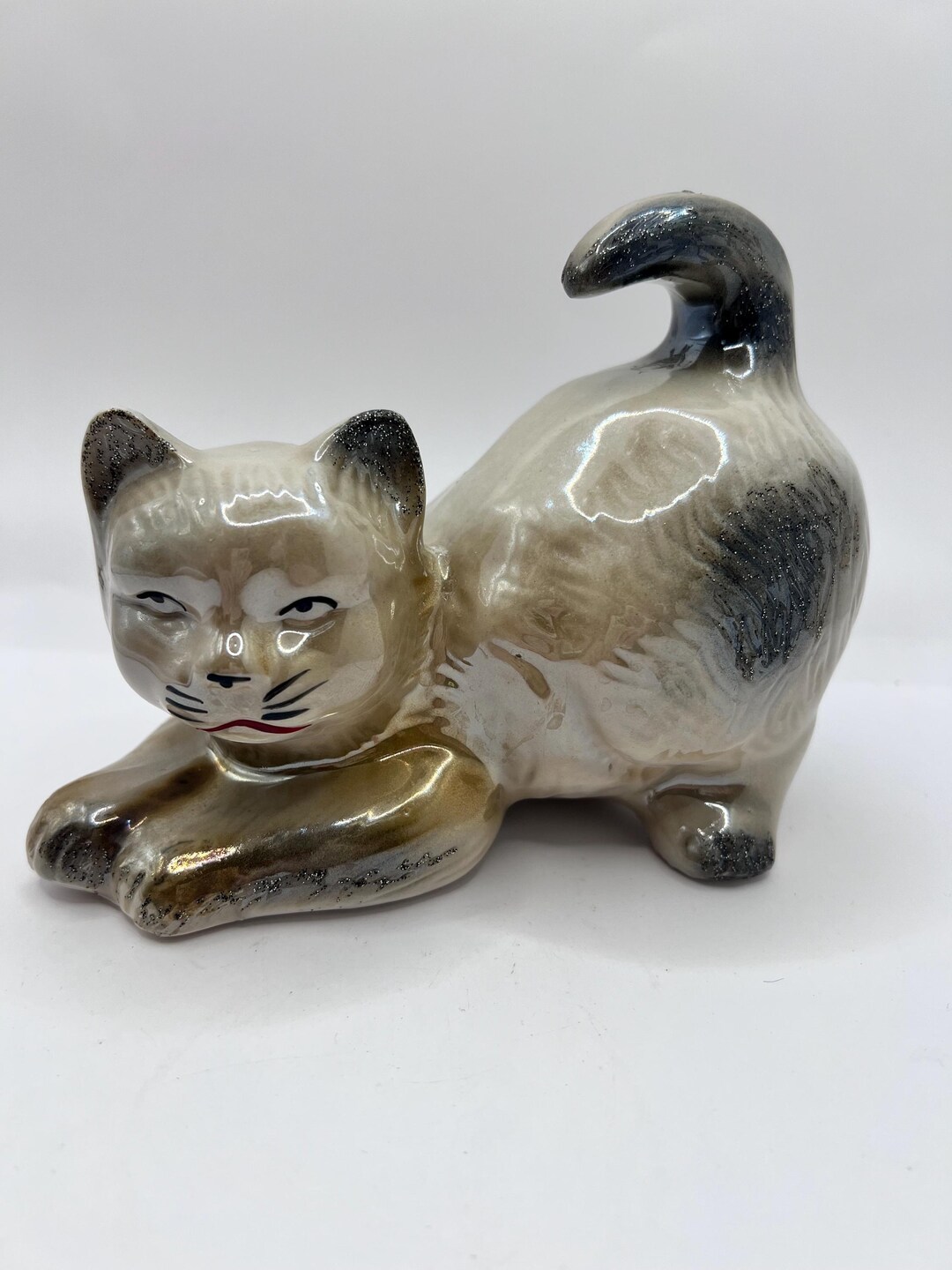Ceramic Cat Figure - Etsy