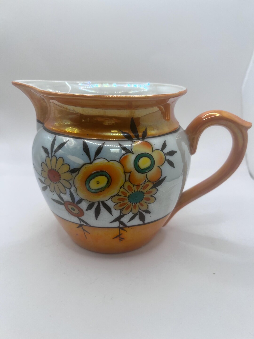 Vintage Lusterware Handpainted Pitcher Made in Japan 5 1/2” - Etsy