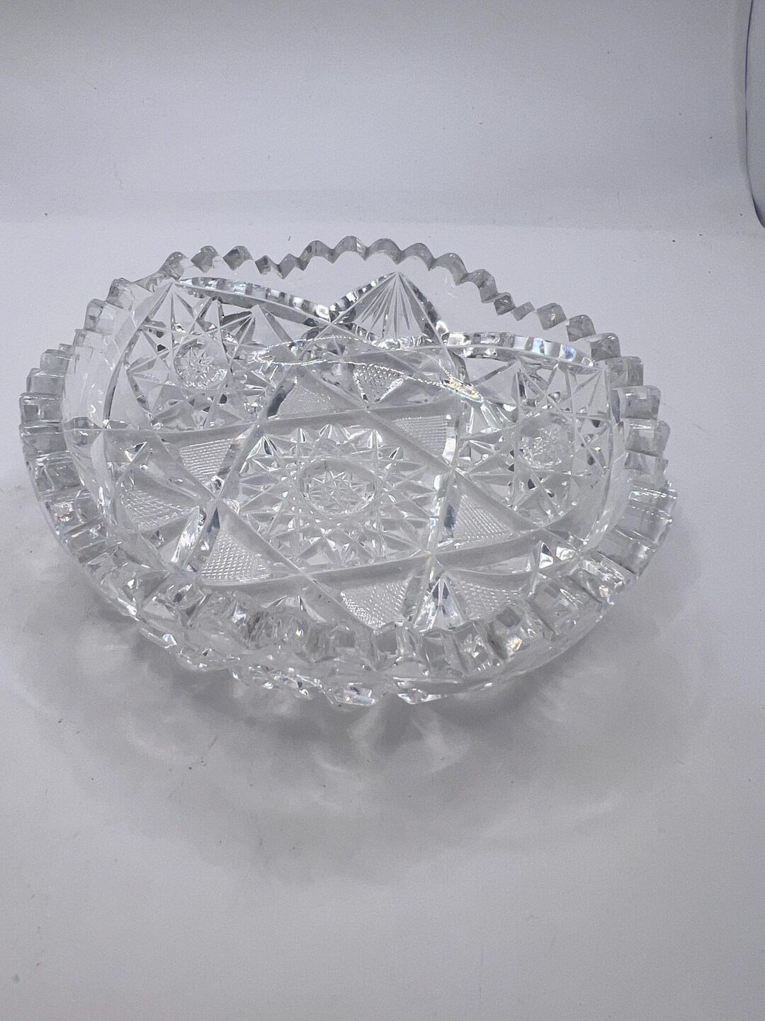 Cut Crystal Small Clear Dish - Etsy