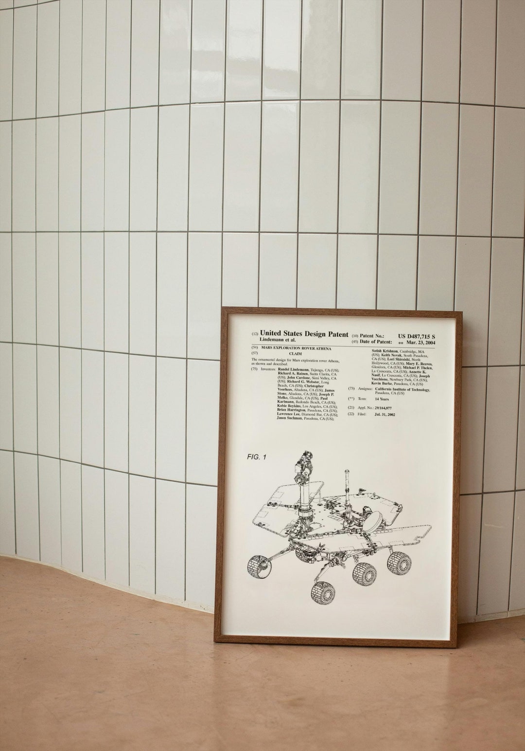 Athena Mars Rover Patent Poster – NASA Space Exploration Wall Art ...