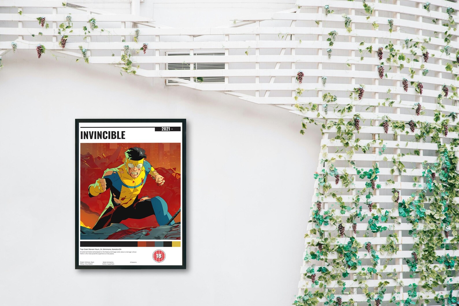 Invincible Poster Bold Superhero Animation Art, Iconic Amazon Series ...