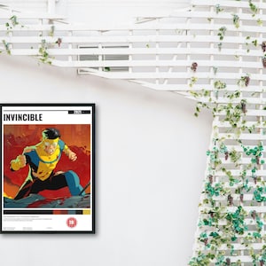 Invincible Poster Bold Superhero Animation Art, Iconic Amazon Series ...