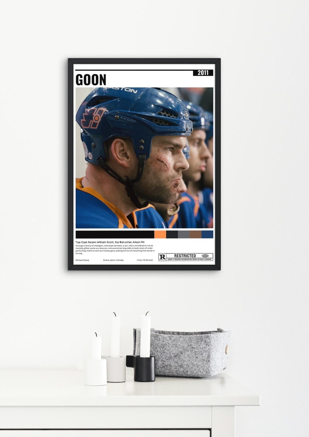 Goon Movie Poster Sports Comedy Art Print, Fun Wall Decor, Framed ...