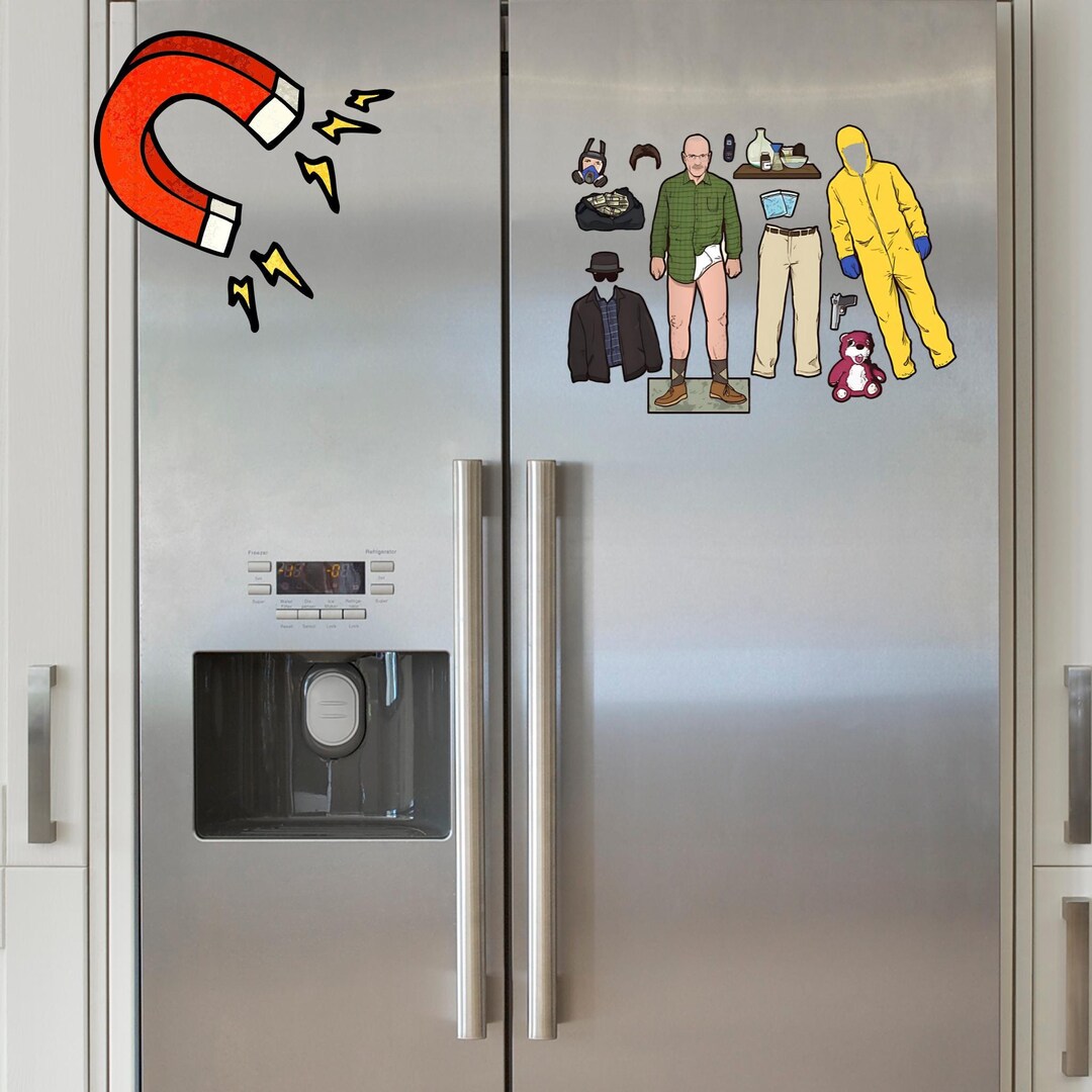 Walter White 'breaking Bad' Magnet Set – Customisable Fridge Magnets ...