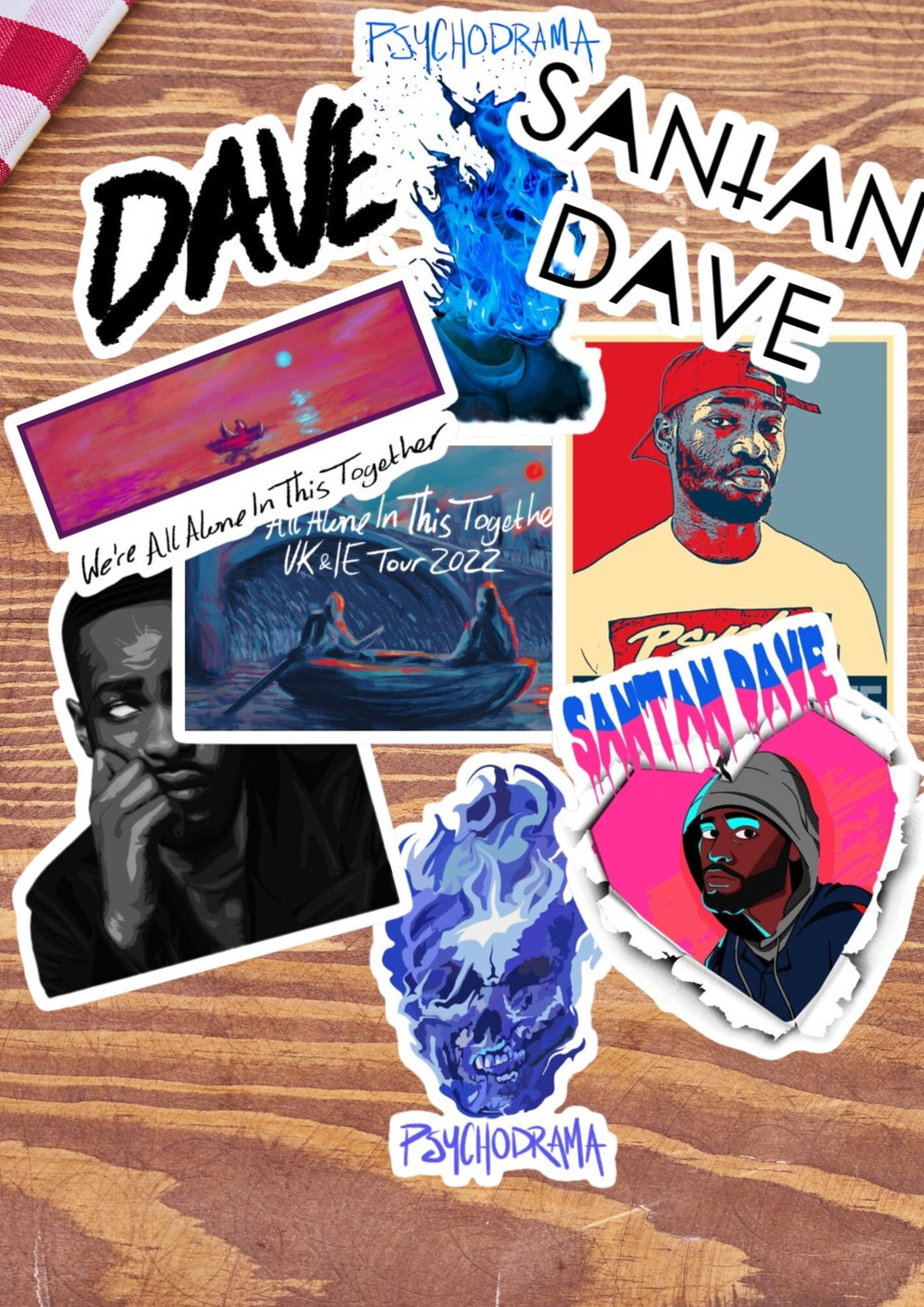 Santan Dave Sticker Pack Dave Stickers Psychodrama Album - Etsy