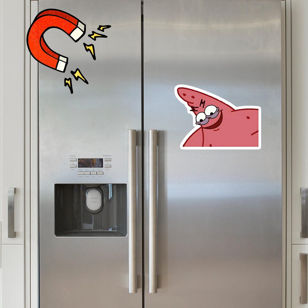 Evil Patrick Meme Magnet Funny Spongebob Fridge Magnet, Perfect Gift ...