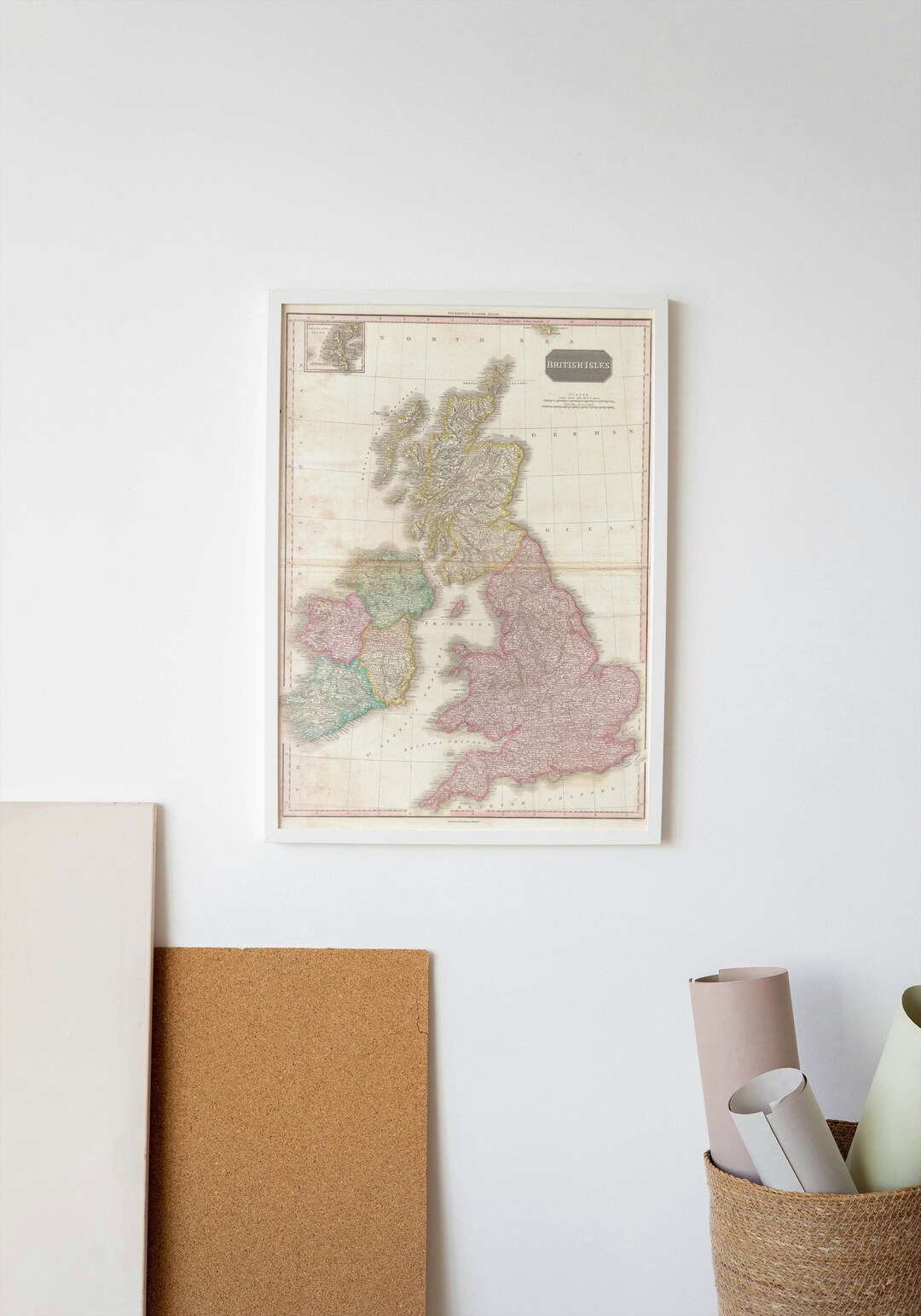 1818 Pinkerton Map of the British Isles Antique British Map, Vintage ...