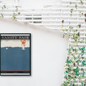 Vintage 1930s Vanity Fair Poster Glamorous Evening Art Deco Magazine ...