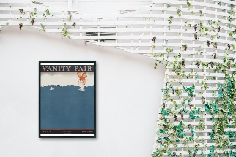 Vintage 1930s Vanity Fair Poster Glamorous Evening Art Deco Magazine ...