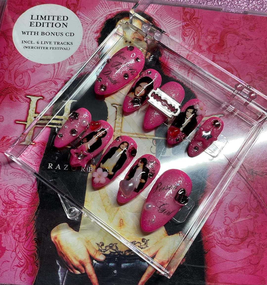 Ville Valo Heartagram HIM Razorblade Romance Press on Nails - Etsy