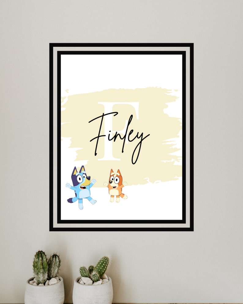 Bluey Name Poster 8x10 Digital Print Personalized Name and - Etsy UK