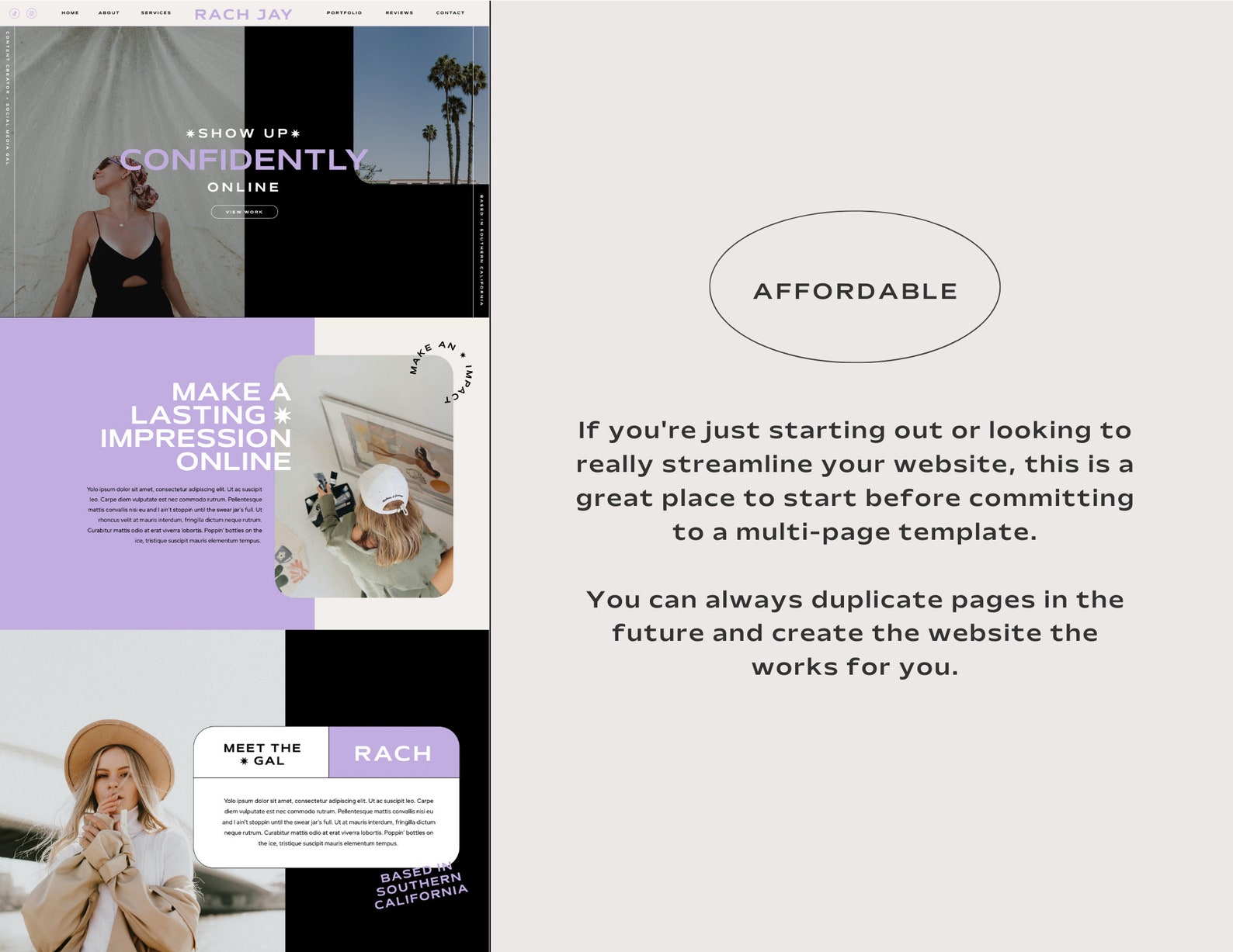 Showit Website Template for Trendy UGC Content Creator Social Media ...