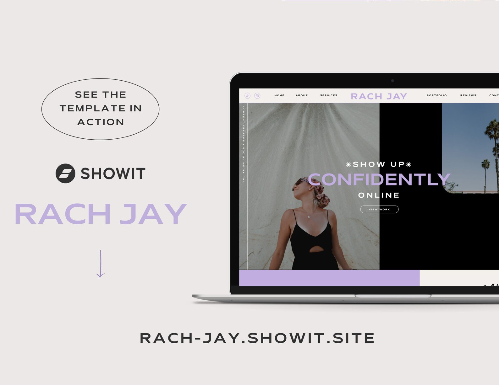 Showit Website Template for Trendy UGC Content Creator Social Media ...