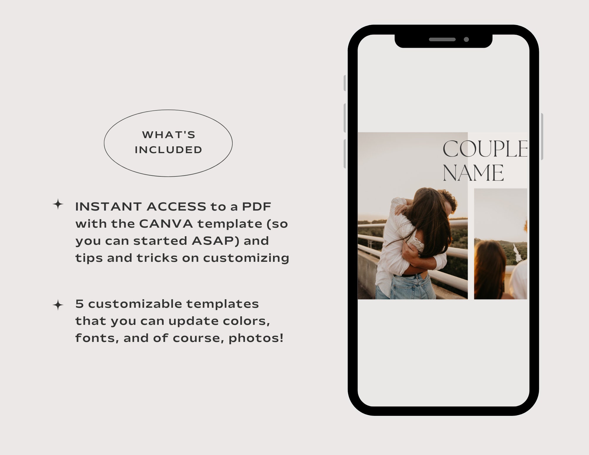 Carousel Instagram IG Templates for Canva Boho Wedding Photographer ...