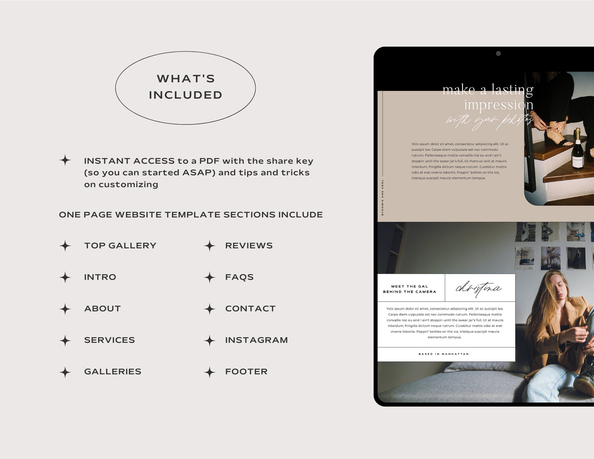 Showit Website Template for Dark Moody Wedding Boudoir Photographer ...