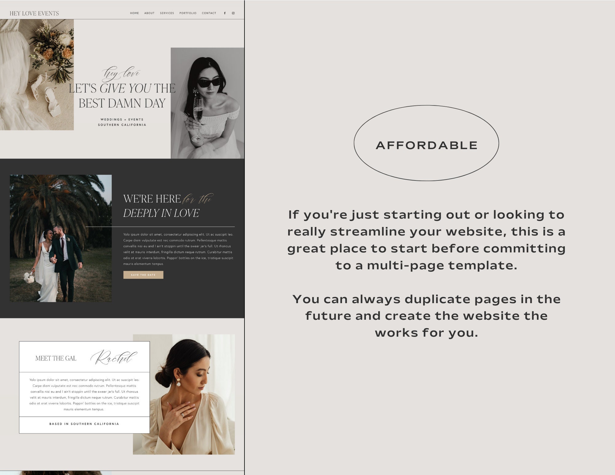 Squarespace Website Template for Wedding Planner or Photographer. DIY ...