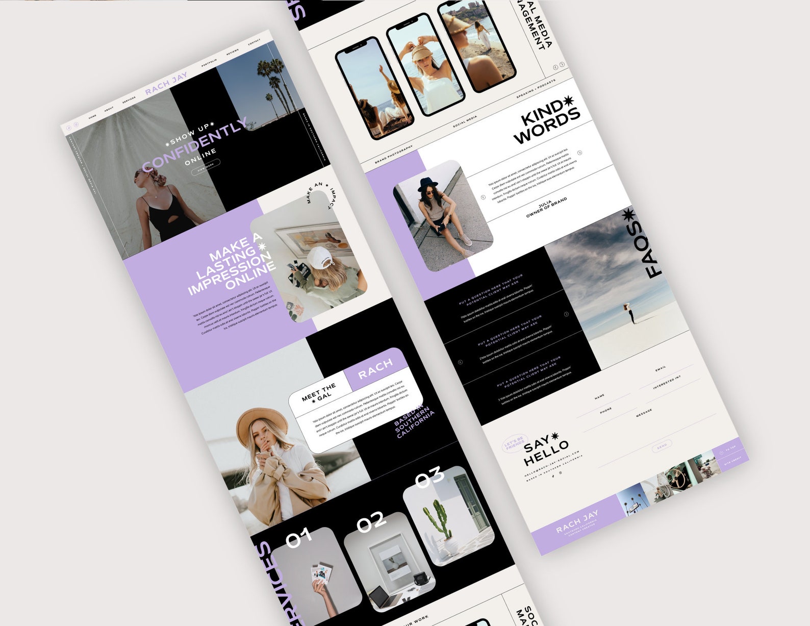 Showit Website Template for Trendy UGC Content Creator Social Media ...