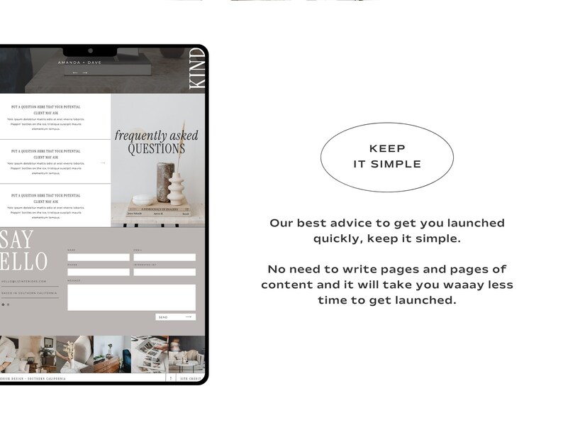 Showit Website Template for Interior Designer Architect. DIY Affordable ...