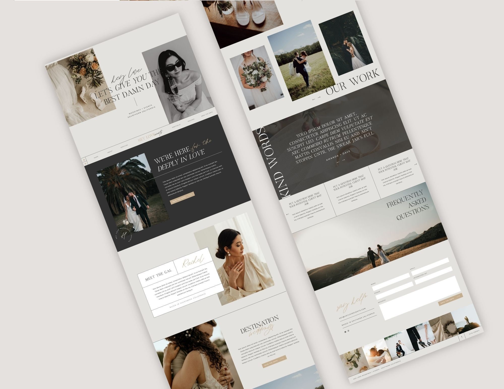 Showit Website Template for Wedding Planner or Photographer. DIY ...