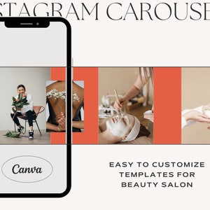 Carousel Instagram IG Templates for Canva Beauty Salon Hair Lash Nails ...