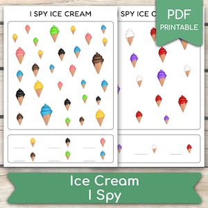 Ice Cream I Spy Worksheet, Ice Cream Activity, Ice Cream I Spy, I Spy ...