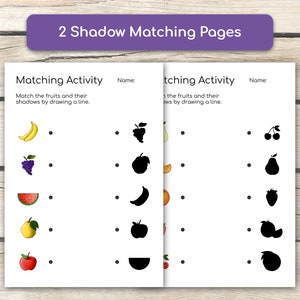 Fruits Matching Activity 5 Different Types Worksheet • 10 Pages ...