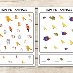 Pet Animals I Spy Worksheet, Pet Animals Activity, I Spy Activity ...