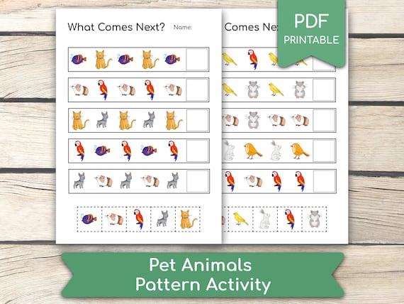Animal Pattern Worksheet