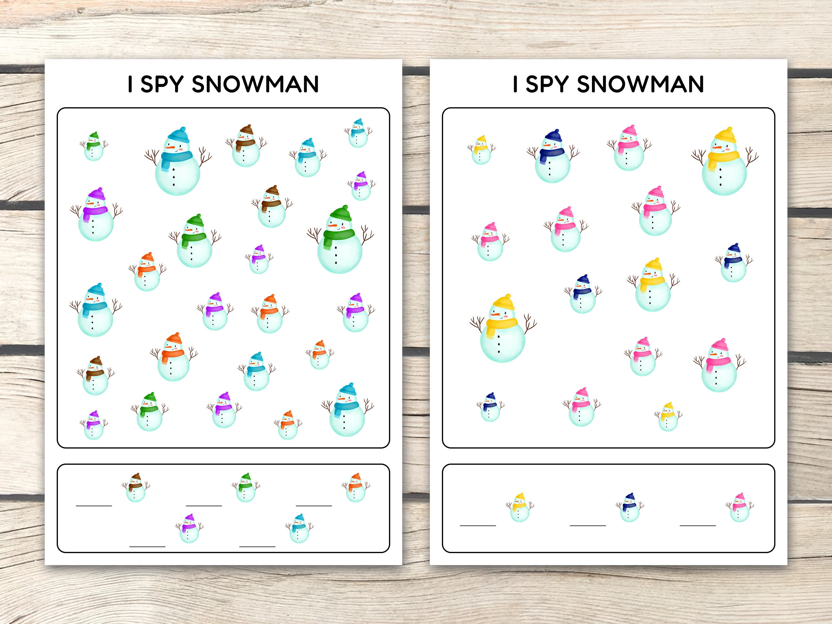 Snowman I Spy Worksheet, Snowman Activity, Snowman I Spy, I Spy ...