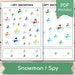 Snowman I Spy Worksheet, Snowman Activity, Snowman I Spy, I Spy ...