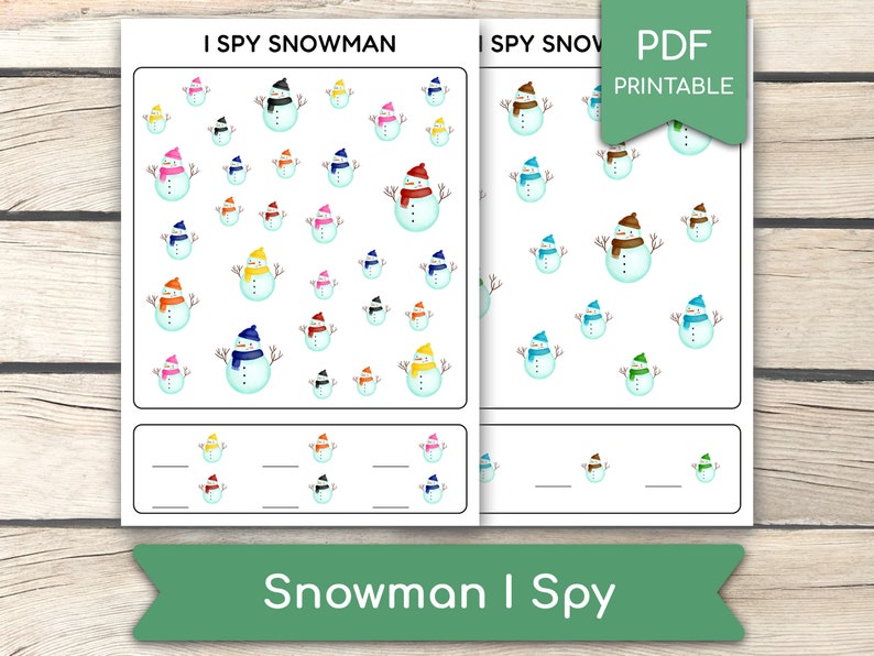Snowman I Spy Worksheet, Snowman Activity, Snowman I Spy, I Spy ...