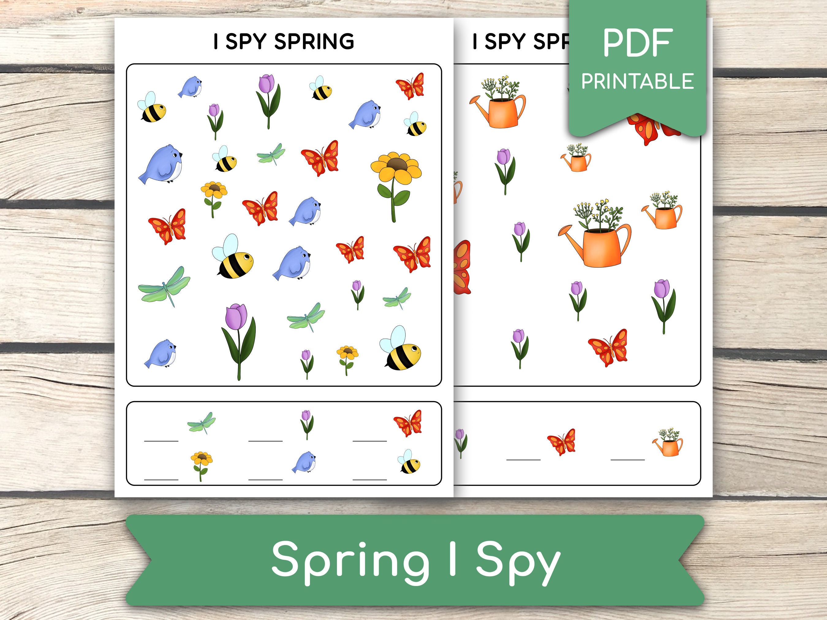 Spring I Spy Worksheet, I Spy Activity, Educational Preschool, Busy ...