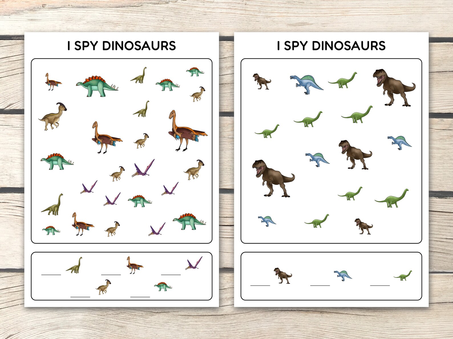 Dinosaurs I Spy Worksheet, Dinosaurs Activity, I Spy Activity ...