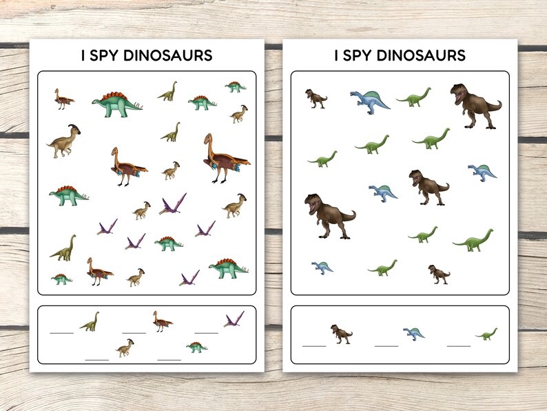 Dinosaurs I Spy Worksheet, Dinosaurs Activity, I Spy Activity ...