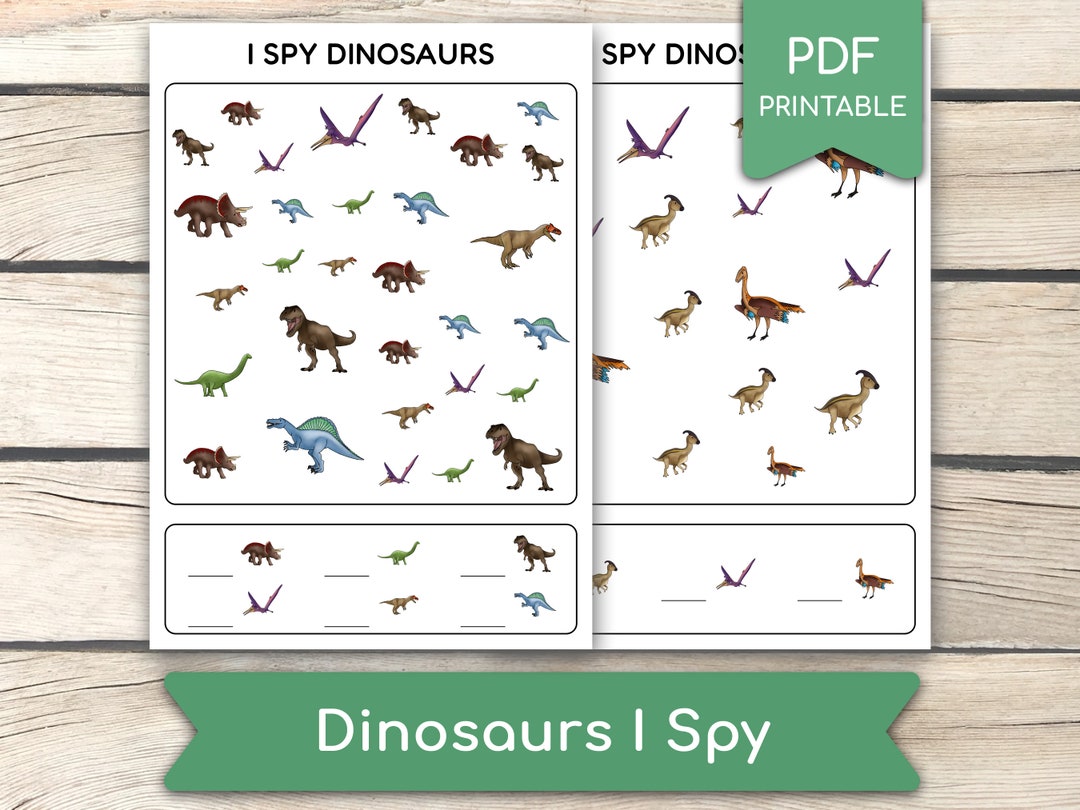 Dinosaurs I Spy Worksheet, Dinosaurs Activity, I Spy Activity ...