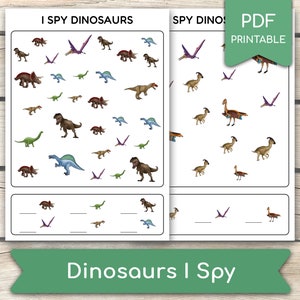 Dinosaurs I Spy Worksheet, Dinosaurs Activity, I Spy Activity ...