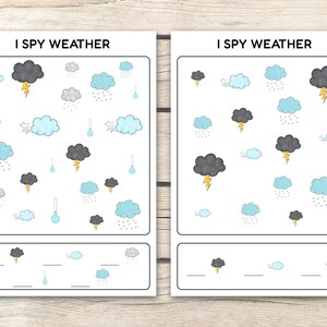 Weather I Spy Worksheet, Weather Activity, Weather I Spy, I Spy ...
