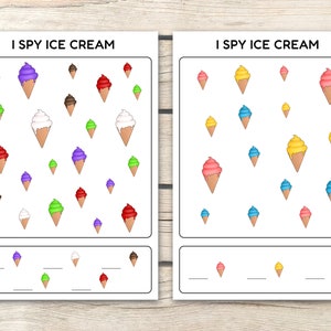 Ice Cream I Spy Worksheet, Ice Cream Activity, Ice Cream I Spy, I Spy ...