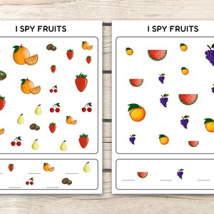 Fruits I Spy Worksheet, Fruits Activity, I Spy Activity, Educational ...