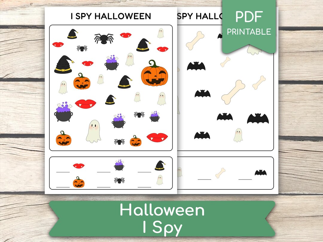 Halloween I Spy Worksheet, Halloween Activity, Halloween I Spy, I Spy ...