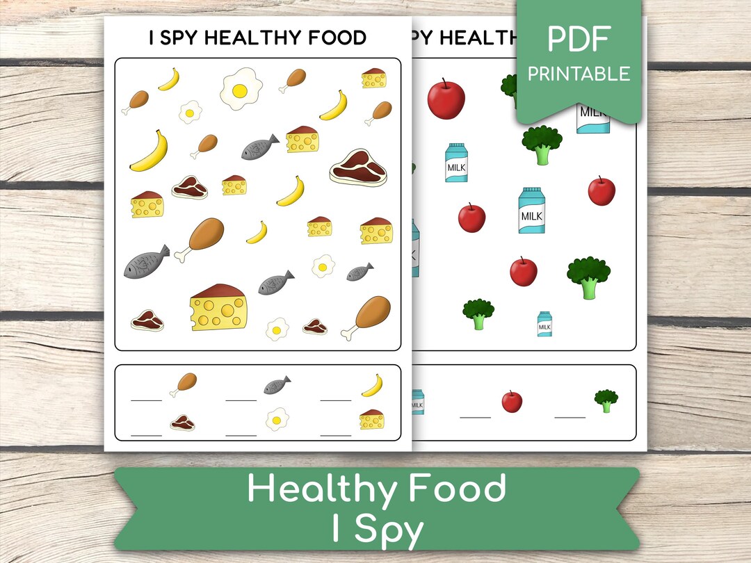 Healthy Food I Spy Worksheet, Healthy Food Activity, Healthy Food I Spy ...