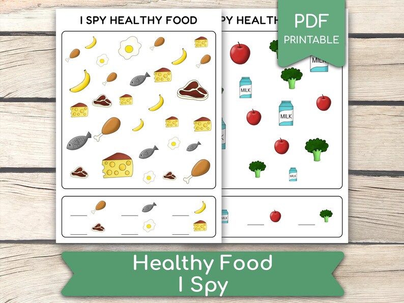 Healthy Food I Spy Worksheet, Healthy Food Activity, Healthy Food I Spy ...