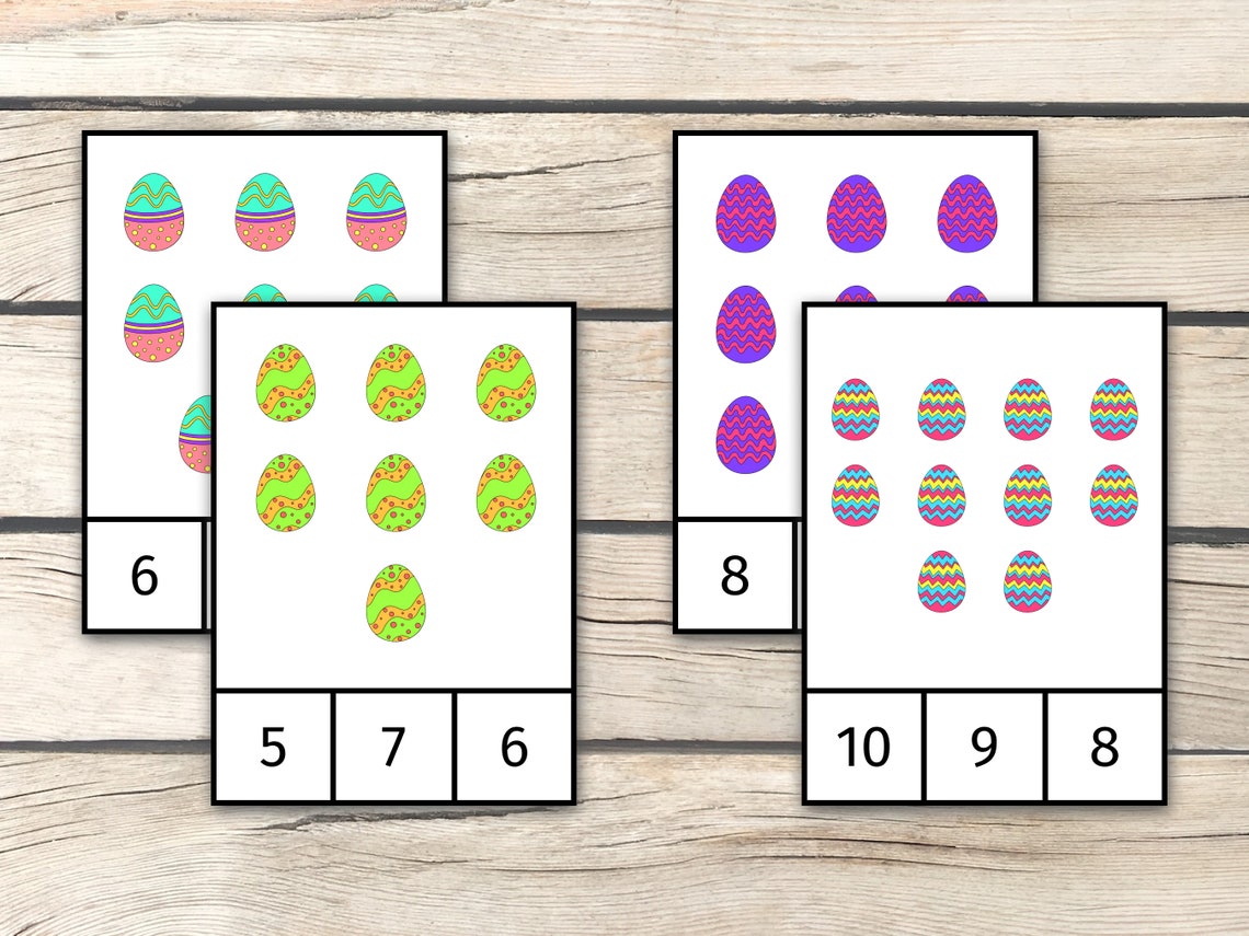 Easter Egg Counting Cards: Montessori Preschool Activity (PDF ...