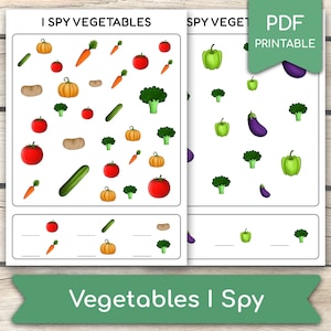 Vegetables I Spy Worksheet, Vegetables Activity, I Spy Activity ...
