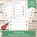 Preschool Line Tracing Practice, Camping Pre-writing Activities • 8 ...
