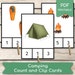 Counting Camping 1 to 10 Montessori Cards Preschool Counting Activity ...